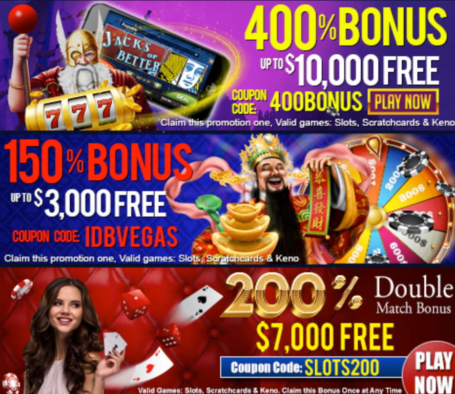 Types of bonuses at the online casinos